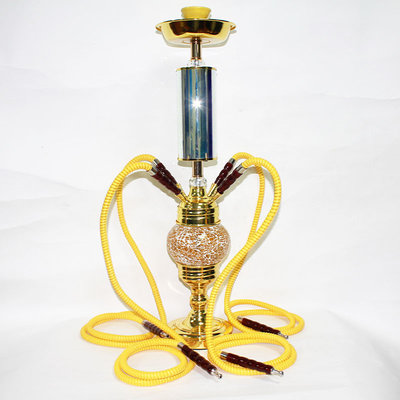 Woyu Luxury Iron Hookah Perfect Nargile with 2 LED Light Fit for Upmarket Bars and Clubs