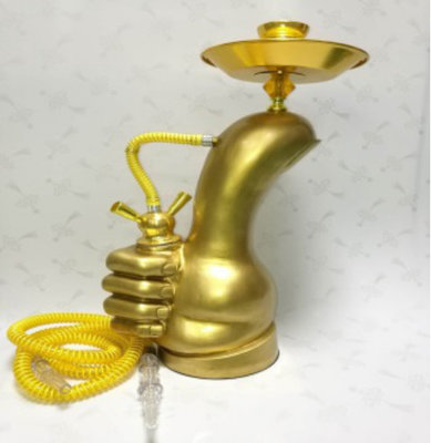 Woyu Resin Hookah Thumb Model Style Golden Color Shisha Nargile with Tobacco Bowls