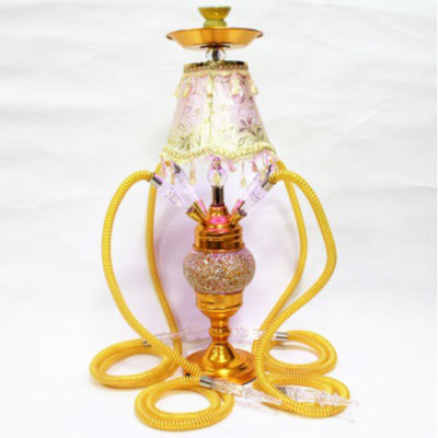Woyu Magnificent Flower Lamp Desgin Resin Hookah 4 Tubes Shisha Bowl can be Home Decoration