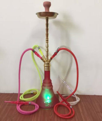 Woyu High Grade Zinc Alloy Hookah Shisha Lounge with LED Light for Bars and Share with Friends