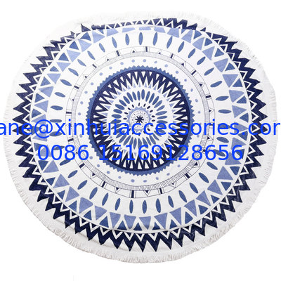 summer round beach towels customize design with low MOQ low price supplier
