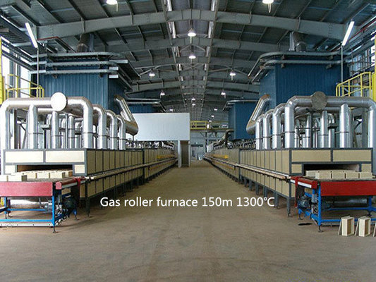Gas roller furnace150m 1300℃ Ceramic roller furnace China Furnace Factory