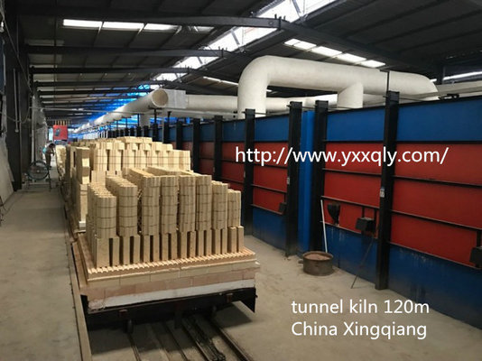 Ceramic tunnel furnace 120m 1600℃  brick tunnel kiln  China Xingqiang kiln manufacturing