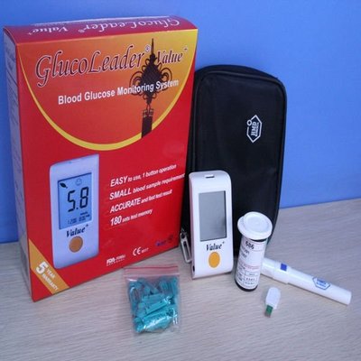 Value model mini blood glucose meter  with test strips