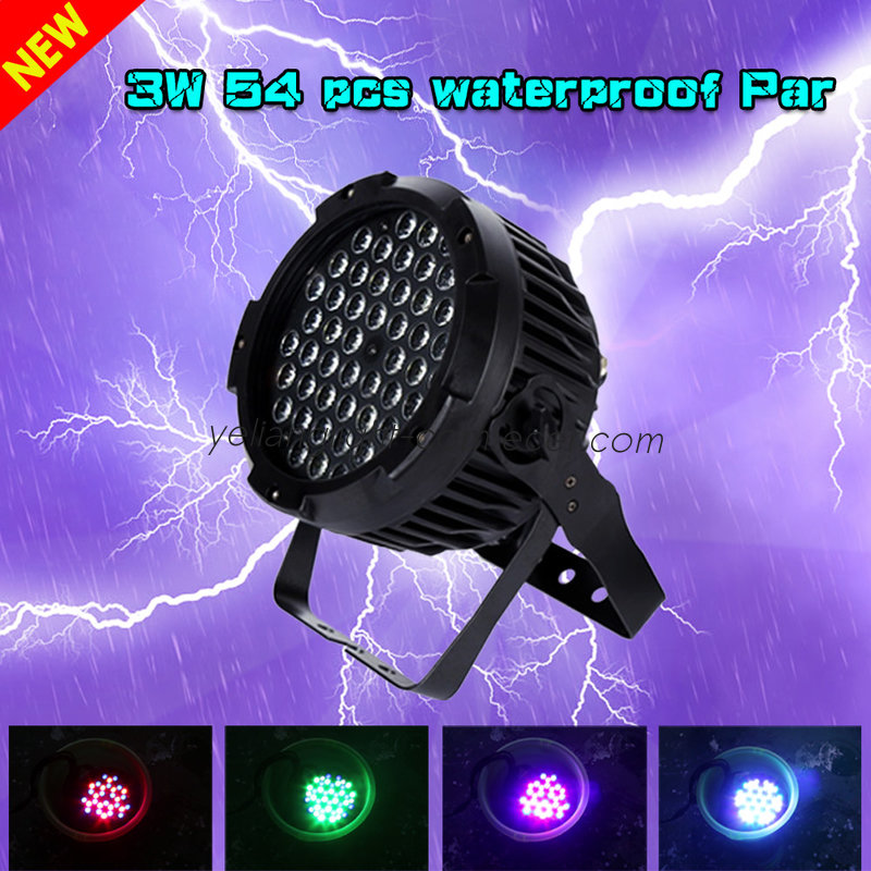 High Efficiency 54*3W LED Waterproof Par Light Disco Stage Spotlight