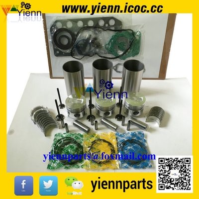 Mitsubishi S3L2 S3L overhual rebuil kit Piston+ring+cylinder liner+gasket kit head gasket+crankshaft bearing set+valve