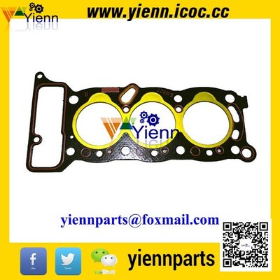 Isuzu 3KC1 3KC2 engine overhual rebuild parts piston with pin clip+ring+full gasket kit with cylinder head gasket