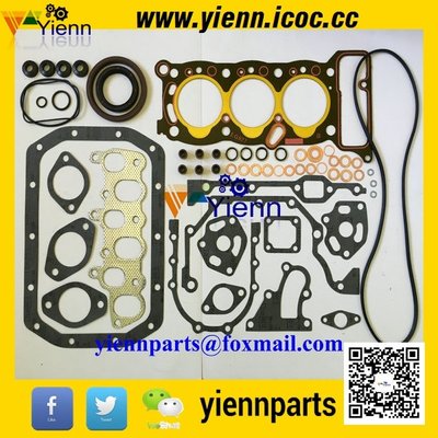 Isuzu 3KC1 3KC2 engine overhual rebuild parts piston with pin clip+ring+full gasket kit with cylinder head gasket