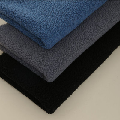 100% polyester fake sherpa fleece lining faux fur fabric
