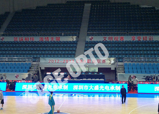 Pantalla LED interior a todo color del baloncesto de la entrega 1R1G1B de la pantalla LED SAGEOPTO del estadio P4 del envío rápido