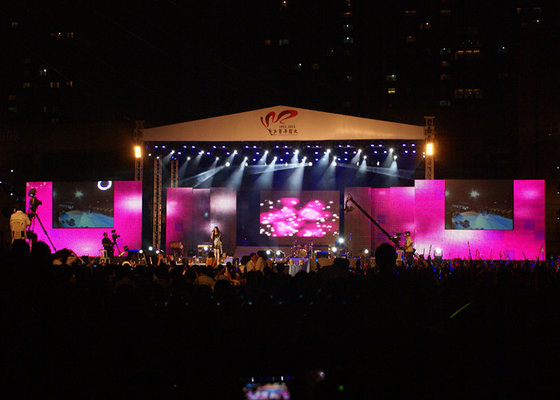 Pantallas LED de alquiler impermeables, exhibición a todo color de la etapa del LED para el concierto de la música
