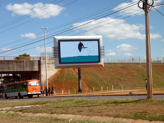 Full Color Led Display Outdoor Advertising , P9 Dip Led Screen 3ft × 3ft Advertising LED Display