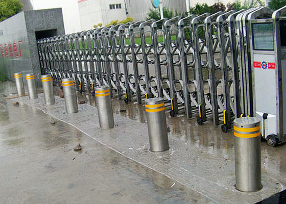 Hydraulic Driven Rise Retractable Bollard Solutions For Car Entry Control