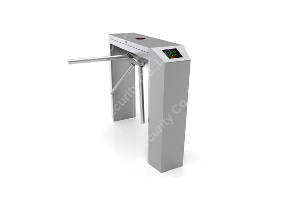 Stainless Steel Vertical Waist High Turnstiles , Revolving Tripod Turnstile Barriers