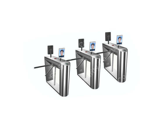 Fingerprint Reading Card Waist Height Turnstile Recognition  Wharf Access Gate
