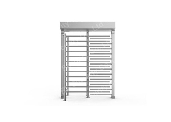 Two Lanes Full Height Turnstiles With Biometric Fingerprint Gate