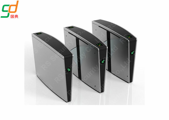 High Security Low Noise Flap Barrier Gate Metro Entrance Turnstile