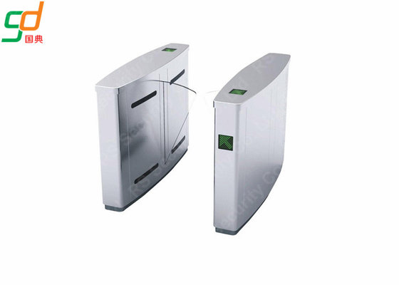 Hotel Bi-Direction  Automatic Turnstiles Retractable Blue Wing Flap Barrier