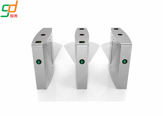 Bi - Directional Card / Barcode Automatic Turnstiles , Flap Barrier Turnstile Door