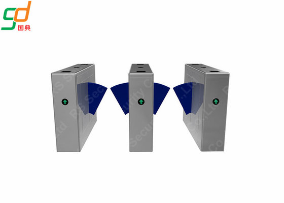 Smart  304 Stainless Steel Blue Wing Turnstiles With IR Sensor  Control