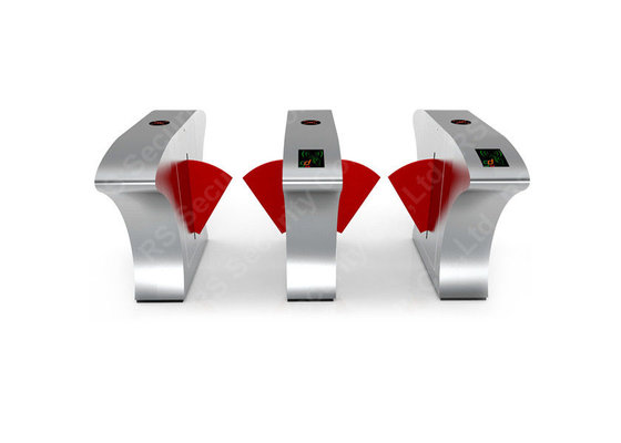 Biometric Waist Height Flap Barrier Gate Turnstiles With Face Recognition Machine