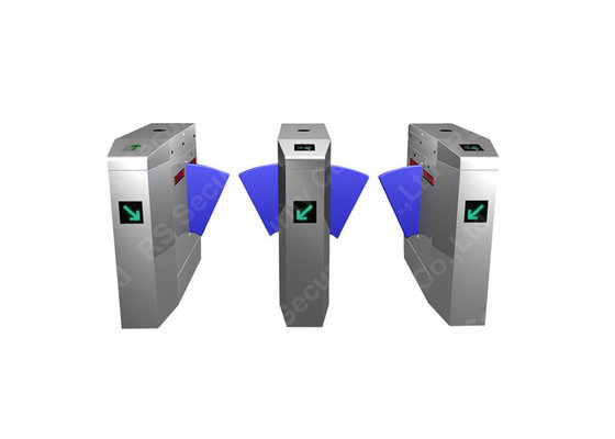 RFID 304 Stainless Steel Flap Barrier Gate With Access Control System