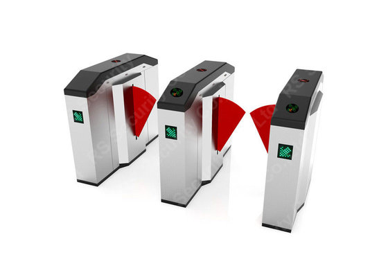 Outdoor Entrance Rfid Flap Barrier , Waterproof Pedestrian Turnstile Gate