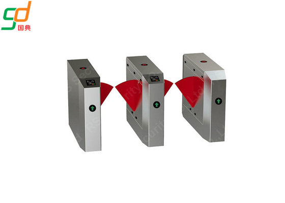 Waist Height Subway Flap Turnstyle Gate Access Control Systems With Face Recognition
