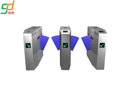 Waist Height Subway Flap Turnstyle Gate Access Control Systems With Face Recognition