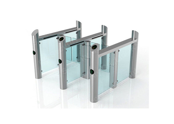 Automatic Pedestrian Supermarket Swing Gate , Glass Arm Speed Gate Systerms