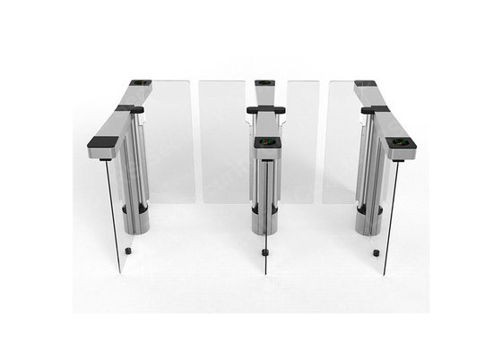 Pedestrian Supermarket Swing Barrier Gate Systems Access Control 316 stainless steel