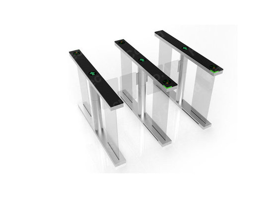 Smart Retractable Supermarket Swing Gate Pedestrain Slim Glass Turnstile