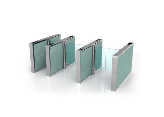 Wide Lane Automatic swing barrier gate Security Glass Turnstiles Motor