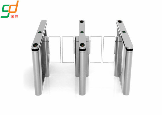Electronic Security Supermarket Swing Gate Pedestrian IP54 RS485 Dual Turnstile