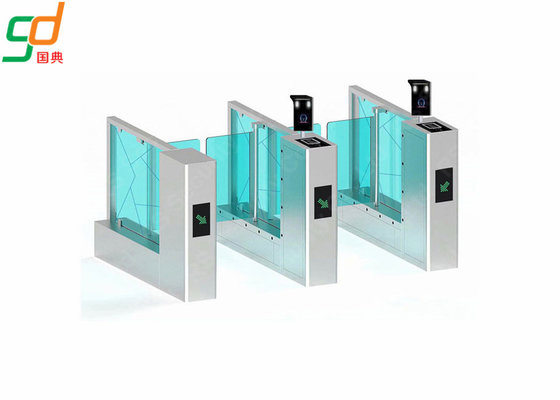Slim Supermarket Swing Gate,900mm Width Entrance  Glass Arm Turnstiles