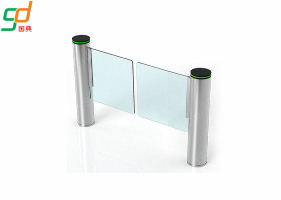 Glass Lane High Speed Flap Barrier Gate With 10 Pairs IR Sensors Turnstile