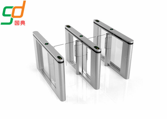 RS485  Yellow Swing Barrier Gate With IR Sensor Anti-pinch Bi-direction Door