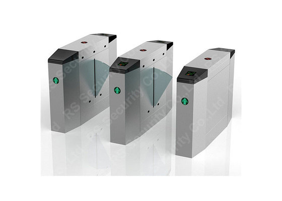 Retractable Glass Flap Barrier Gate For Subway Club Hotel Entrance Managerment