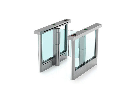 Security Barcode Glass Pedestrian Swing Gate Turnstile Barrier Systems Waterproof Level