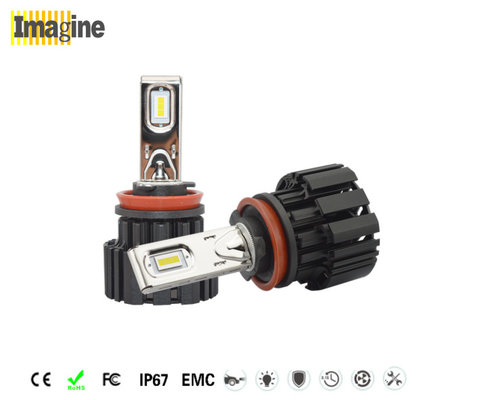All In One LED Headlight Conversion Kit H8 H9 H11 50w 6600lm Clear Radio Reception