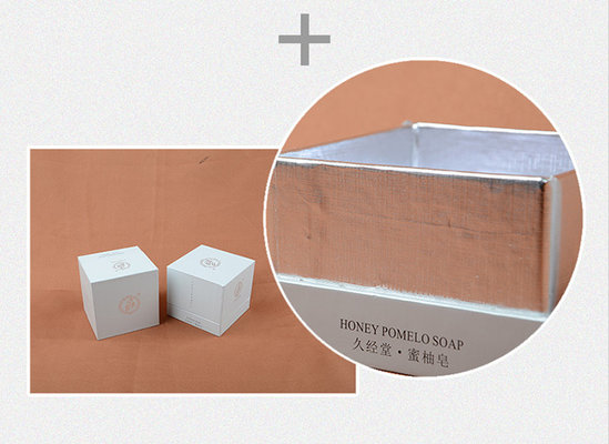 Lujo blanco amistoso del estudio de las cajas de cartón del cubo de Eco para el empaquetado del jabón