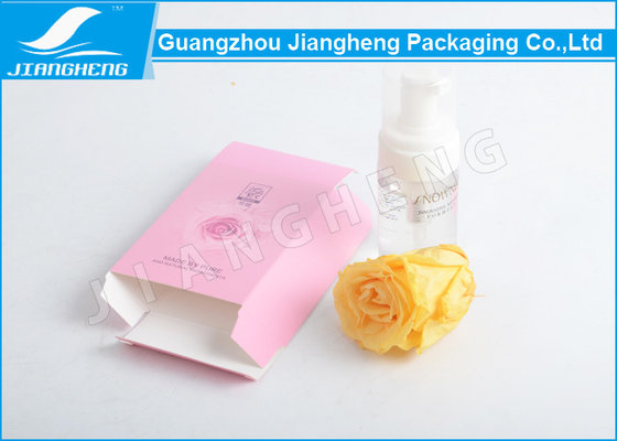 Color rosado de empaquetado impreso CMYK de las cajas papel mate de la laminación del pequeño para la crema de cara