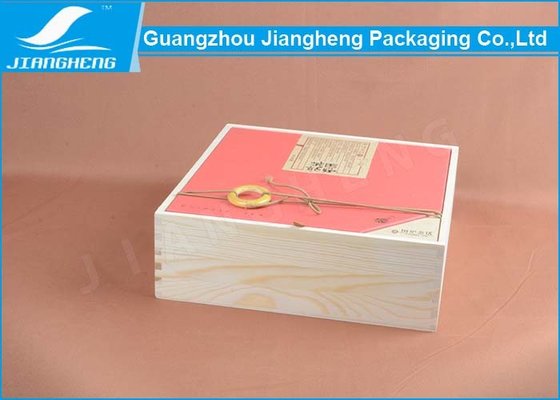 Tipo formado libro de lujo caja inacabada de madera del juego de té de la caja de regalo con impreso