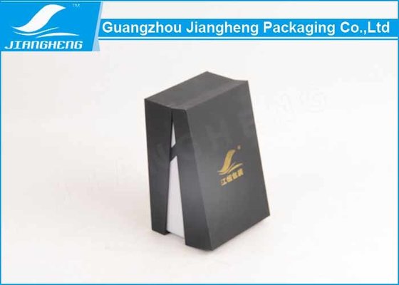 Cajas de empaquetado del perfume de lujo hecho a mano con la decoración de papel negra suave