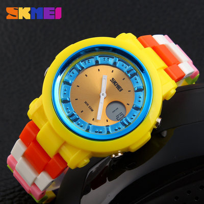 Japan Movement Battery Digital Wrist Watch Colorful PU Leather Strap