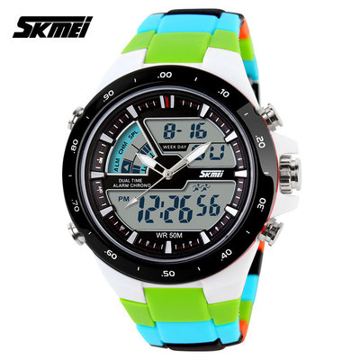 Multifunction Sport Watch Branded Logo Colorful Strap Unisex Watch