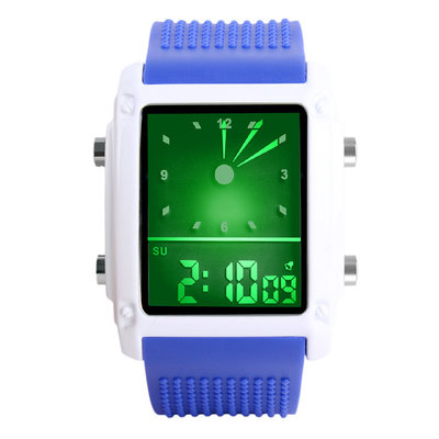 Colorful Custom LCD Analogue Watch EL Back Light Hand Watch