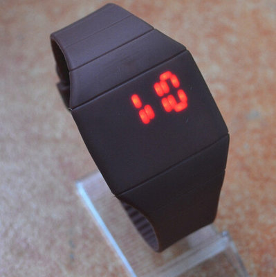 Unisex  LED Digital Wrist Watch Black For Christmas Gift , Faceless Bracelet LED Watch