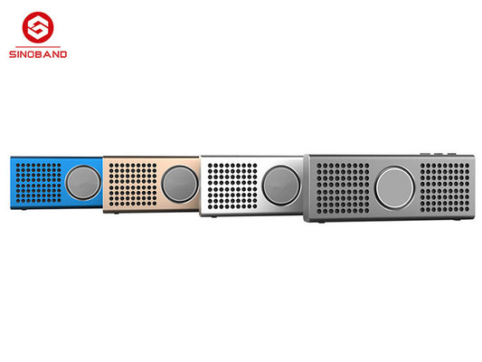 High Fidelity Aluminum Ultra-thin Bluetooth Travel Speakers For PC / Ipod / Ipad