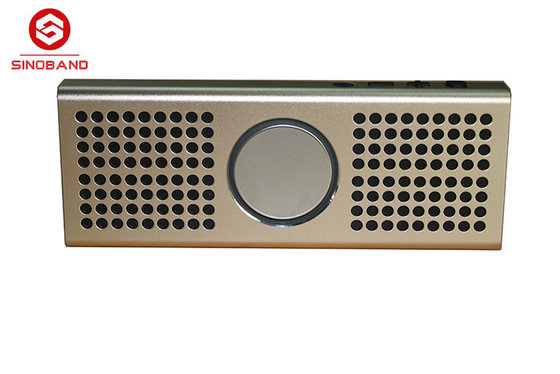 High Fidelity Aluminum Ultra-thin Bluetooth Travel Speakers For PC / Ipod / Ipad